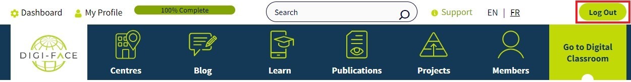 How to Log in - DIGI-FACE Platform