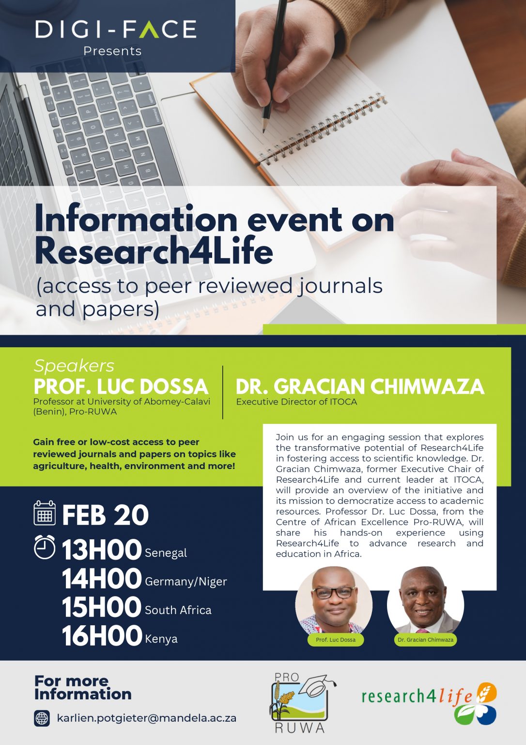 Information event on Research4Life (access to peer reviewed journals and papers)